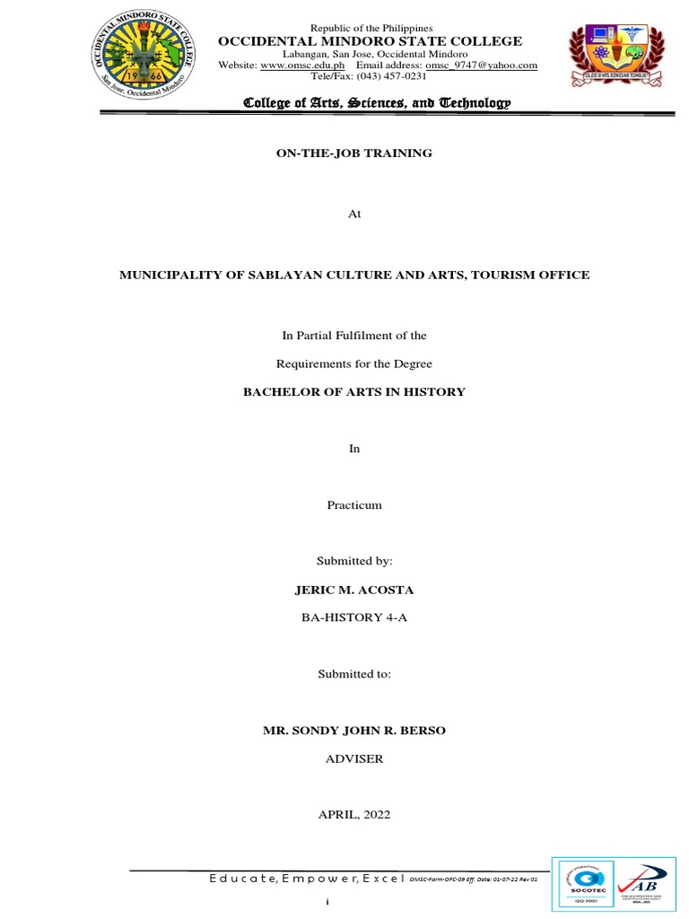 Portfolio in OJT Final | PDF | Cognition | Cognitive Science