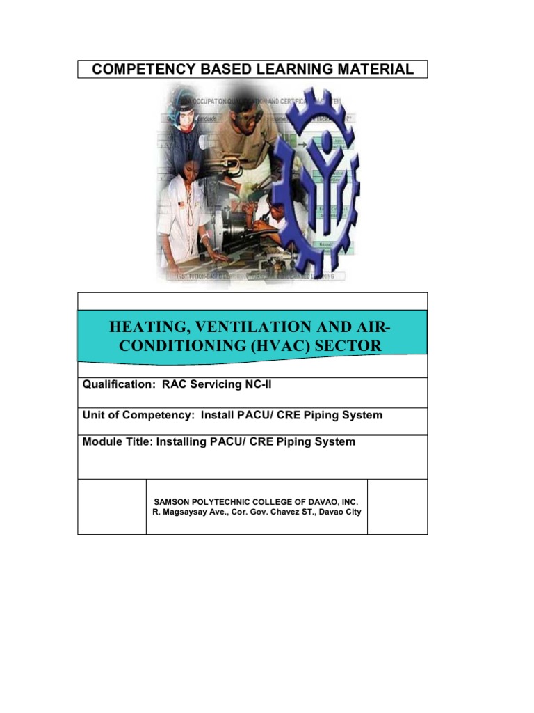 CBLM Install Pacu Cre Piping | PDF | Air Conditioning | Refrigeration