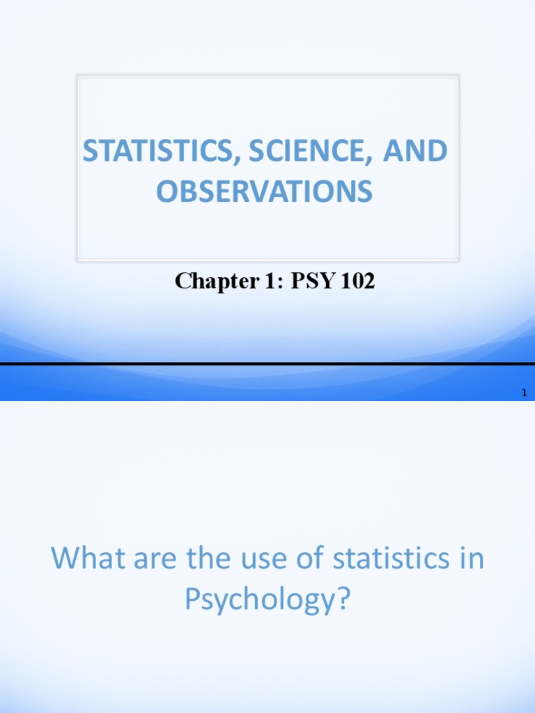 001 Introduction PSY102 | PDF | Level Of Measurement | Statistics