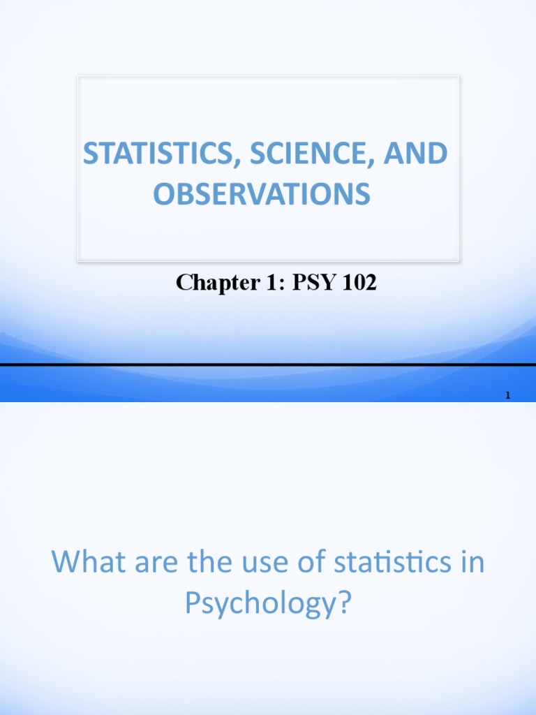 001 Introduction PSY102 | PDF | Level Of Measurement | Statistics