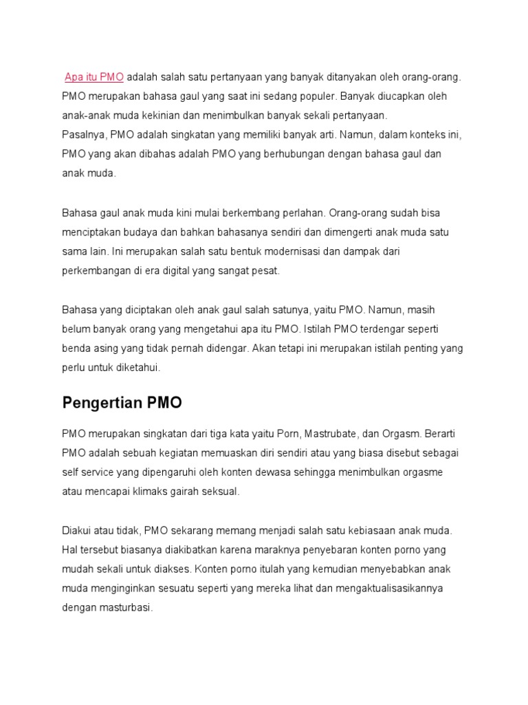 Pengertian PMO | PDF