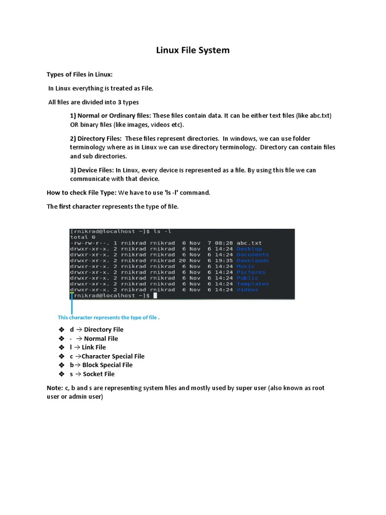 Linux File System | PDF | Computer File | File System