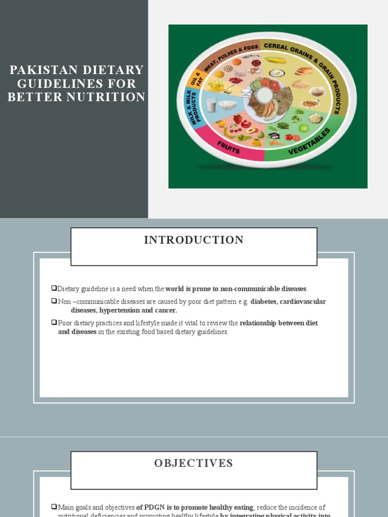 Pakistan Dietary Guidelines Overview | PDF | Obesity | Diet & Nutrition