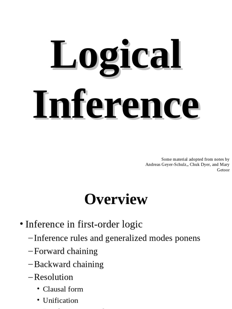 Logical Inference | Download Free PDF | Logic | Mathematical Logic