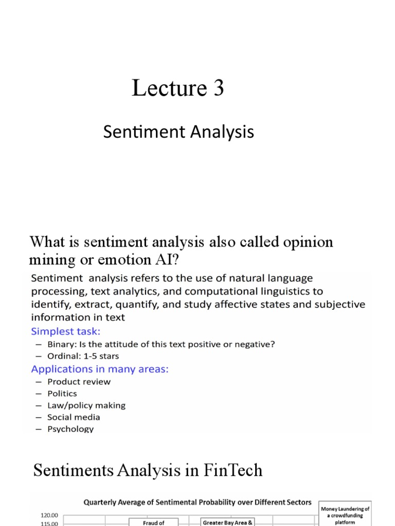 Lecture 3 Sentiment Analysis | PDF | Deep Learning | Emerging Technologies