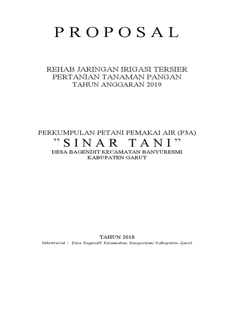 Proposal RJIT P3A Sinar Tani Banyuresmi | PDF