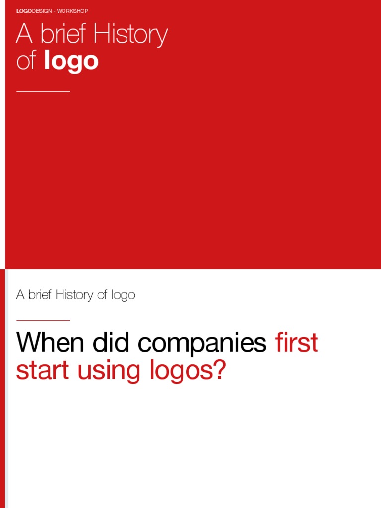 01 - Brief History of Logo | PDF | Logos | Egyptian Hieroglyphs