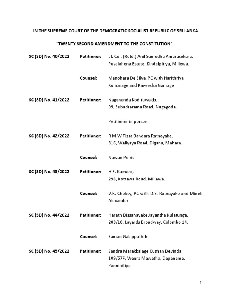 SC - SD - 40.2022 - 49 - 2022 - 22 Ammendment | Download Free PDF ...