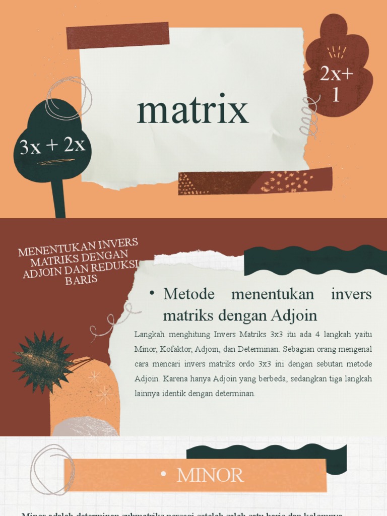 Menentukan Invers Matriks Dengan Adjoin Dan Reduksi Baris | PDF