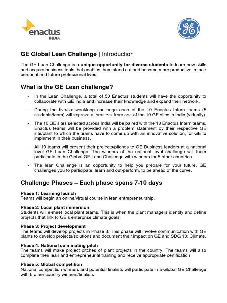 Global Lean Challenge | PDF