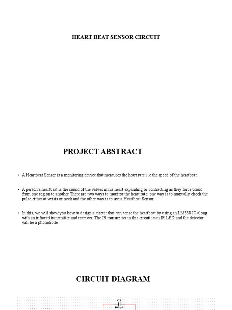 Heart Beat Sensor Circuit Diagram Circuit Seekic Monitor Hea
