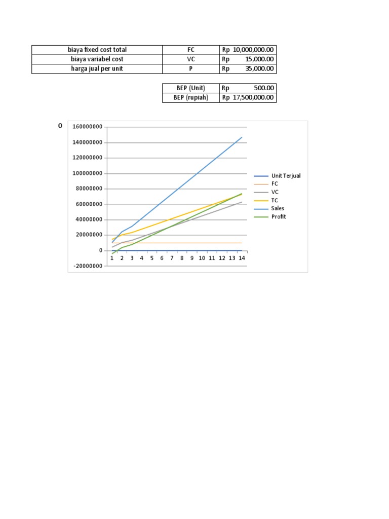 Contoh Soal Excel BEP | PDF