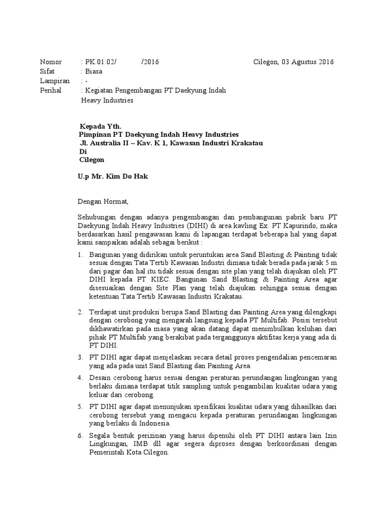 Pengembangan PT Daekyung Indah Heavy Industries | PDF