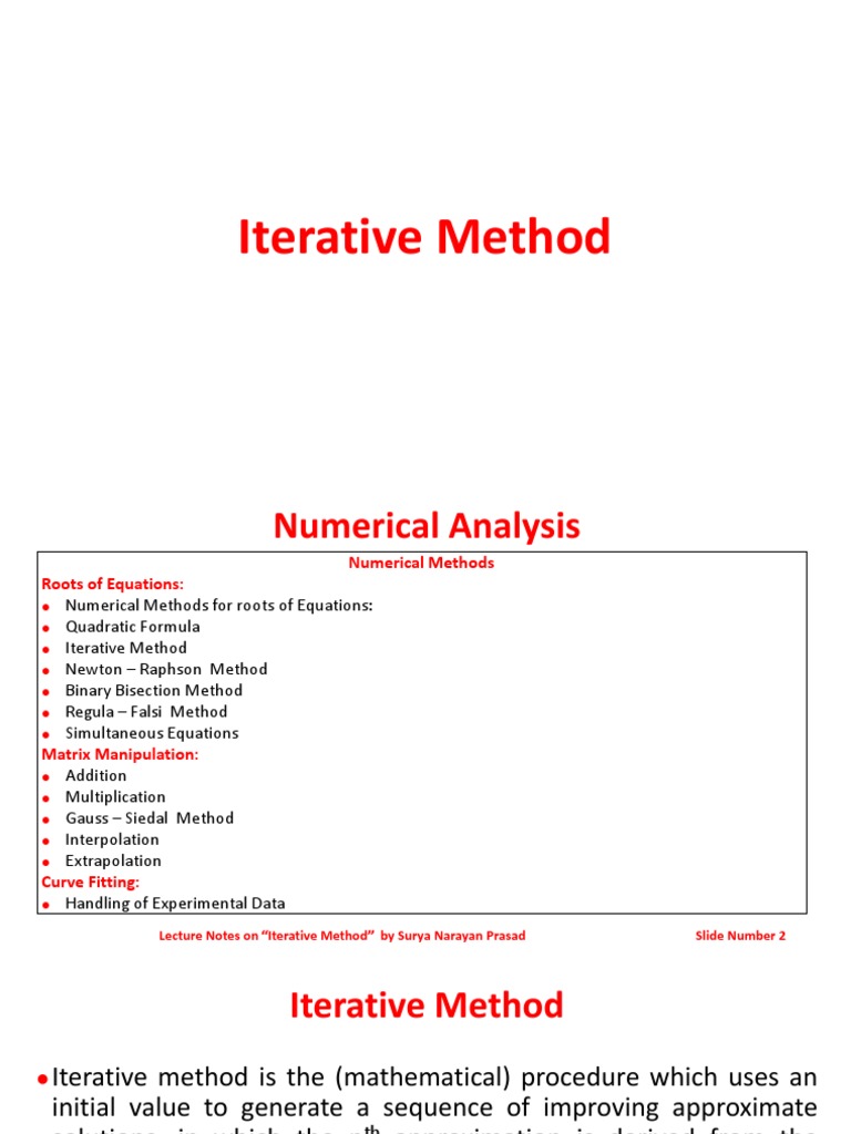 Iterative Method Pdf