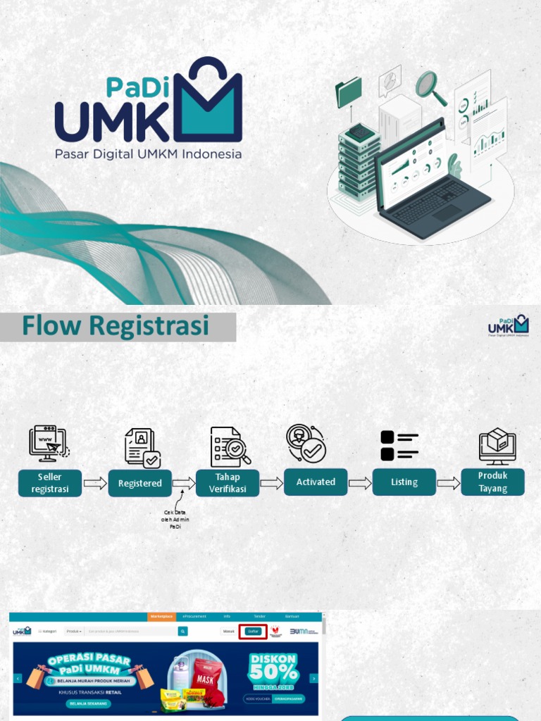 Panduan Registrasi PaDi UMKM | PDF | Pengelolaan Keuangan & Uang