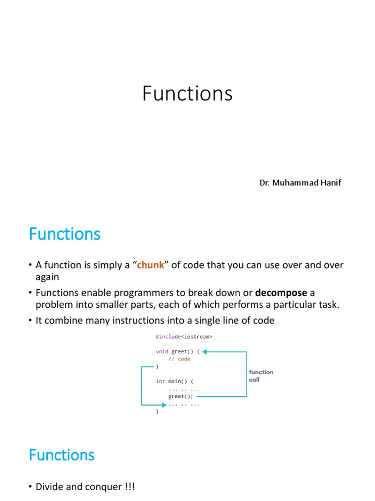 Functions Lectr01 Pdf Subroutine Parameter Computer Programming