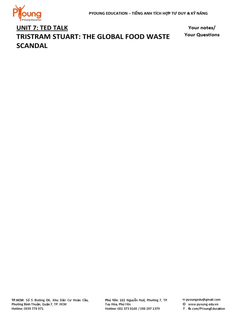 TED Talk Script Unit 7 | PDF | Foods | Food And Drink