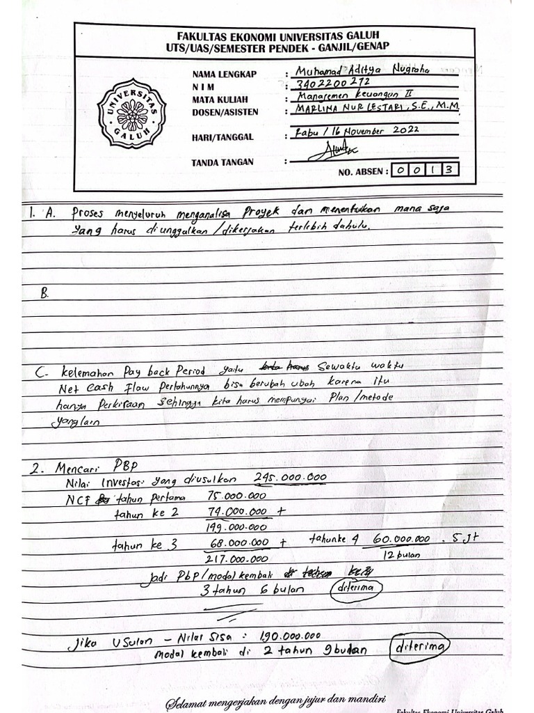 Muhamad Aditya Nugraha - 3402200272 - Uts MN | PDF