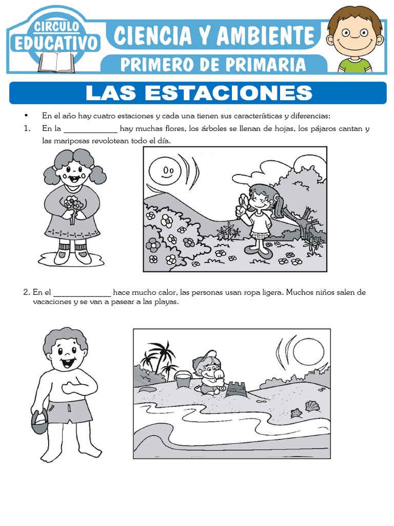 Las Estaciones para Primero de Primaria | PDF