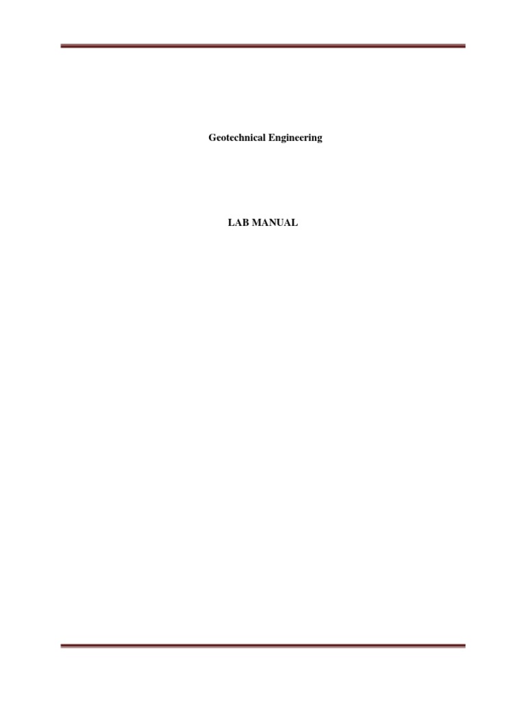 Geotechnical-Engineering_LAB MANUAL 1-41 | PDF | Density | Soil
