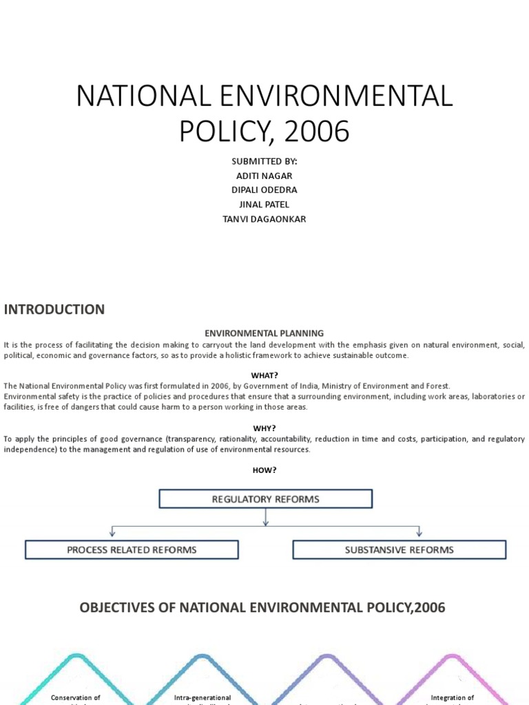 National Environmental Policy, 2006 | PDF | Environmental Policy ...