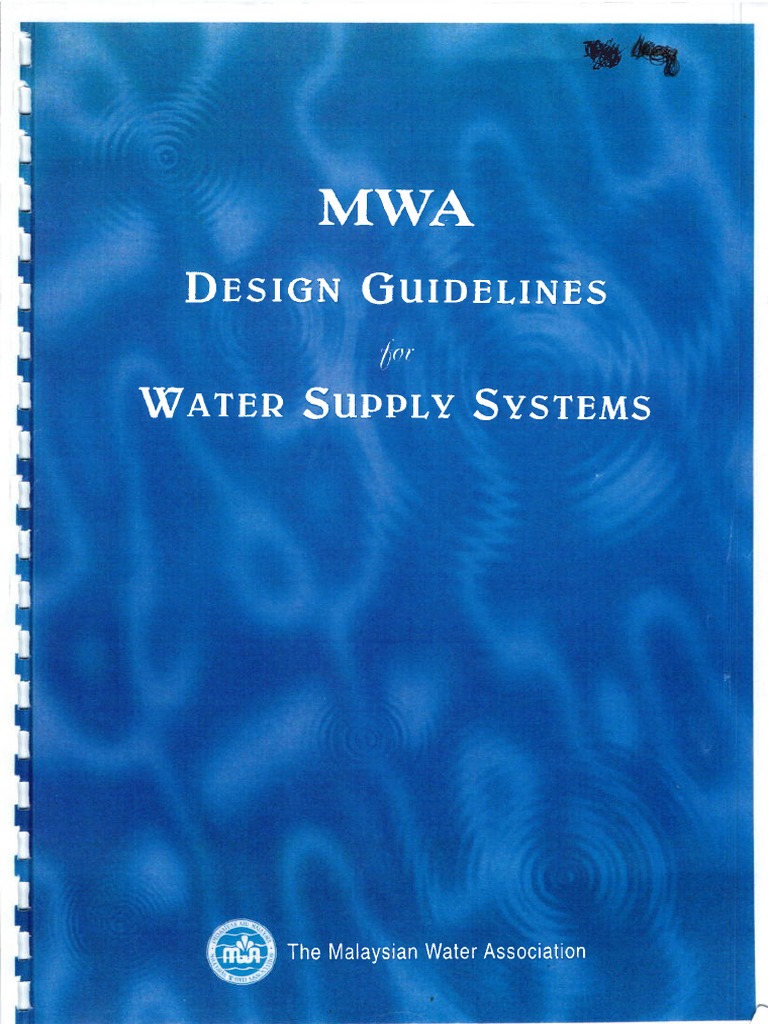 Mwa Design Guidelines For Water Supply Systems | PDF | Filtration | Water