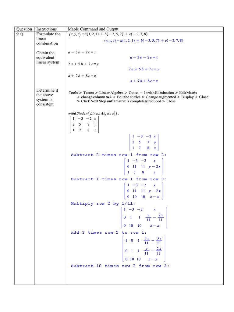 Exercise 4.4 | PDF | System Of Linear Equations | Matrix (Mathematics)