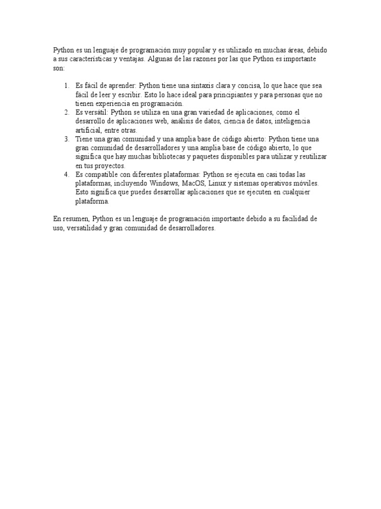 Ventajas de Python | PDF