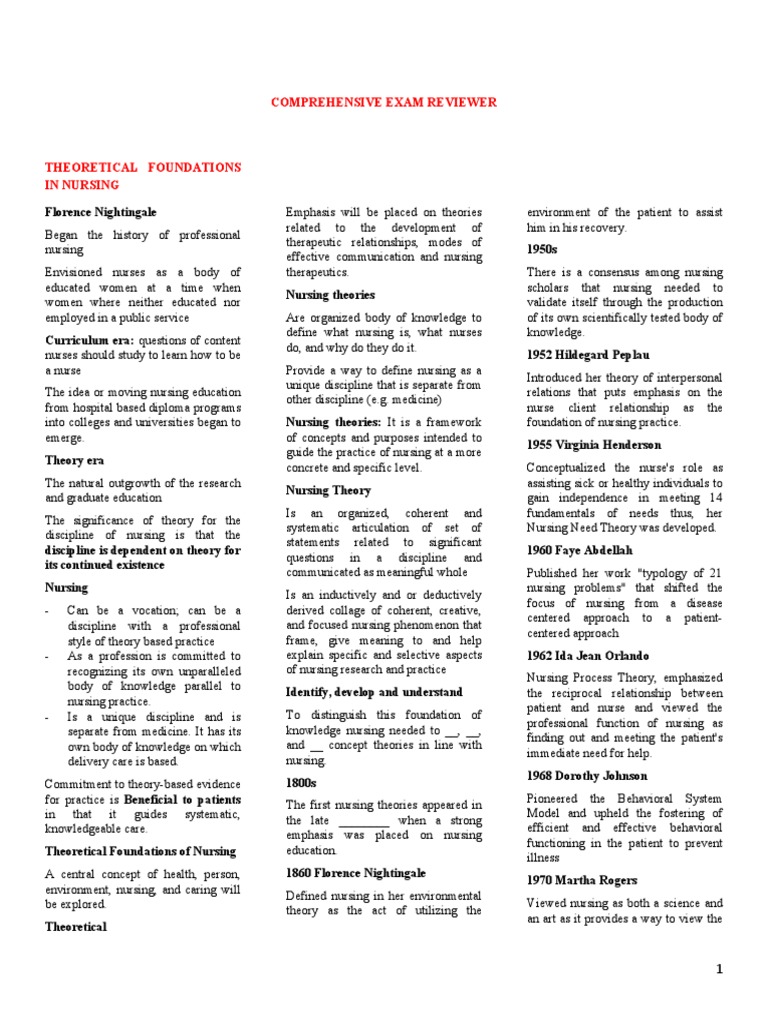 Nursing Theories and Foundations Review | PDF | Theory | Science