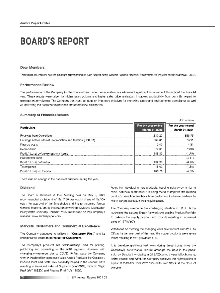 Boards Report | PDF