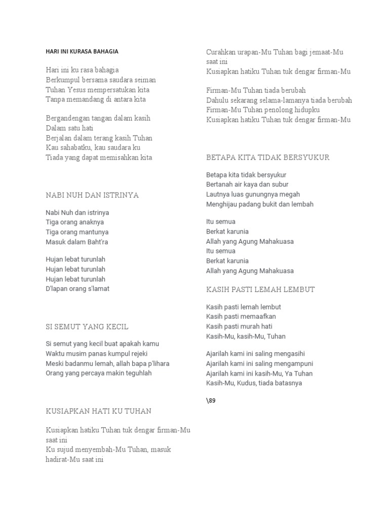 Hari Ini Kurasa Bahagia | PDF