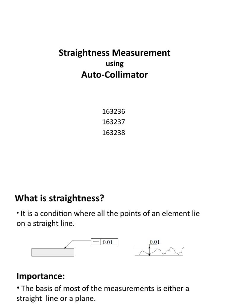 Measuring Straightness Using an Auto-Collimator | PDF