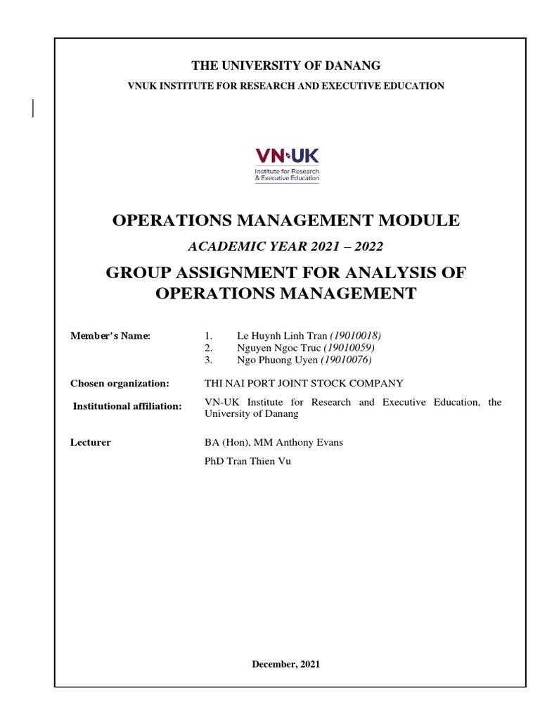 OM 2021 - Group Assignment | PDF | Warehouse | Inventory