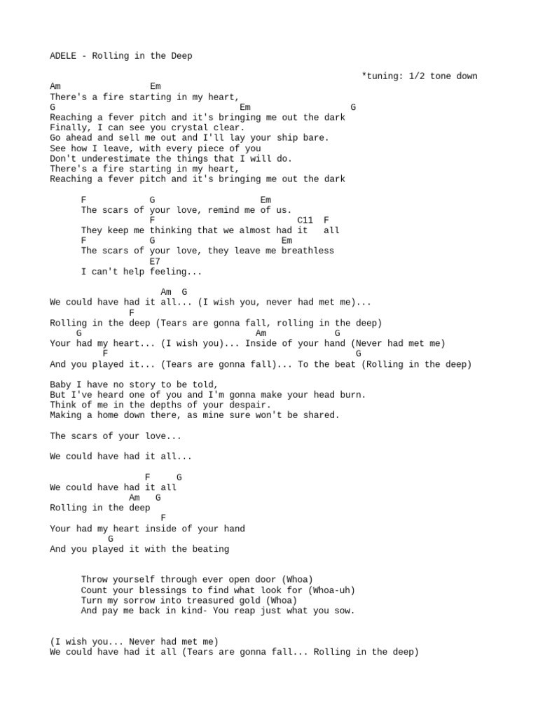 Adele - Rolling in The Deep | PDF