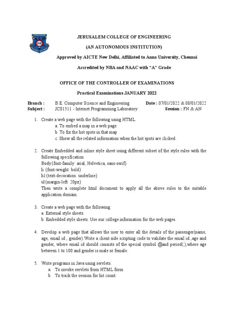 Ip Lab Questions | PDF | World Wide Web | Internet & Web