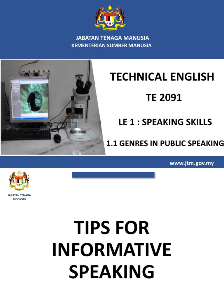 1.1 Genre of Public Speaking (Part 2) | PDF | Jargon | Nonverbal ...
