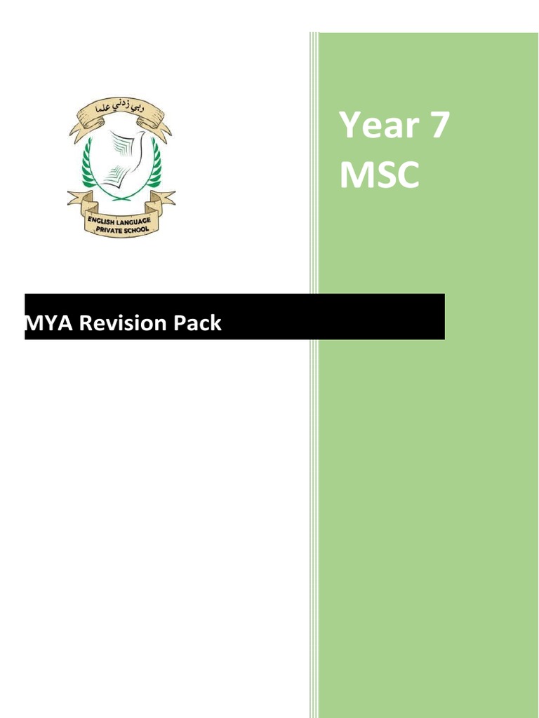 Year 7 Revision Guide | PDF | Health Sciences