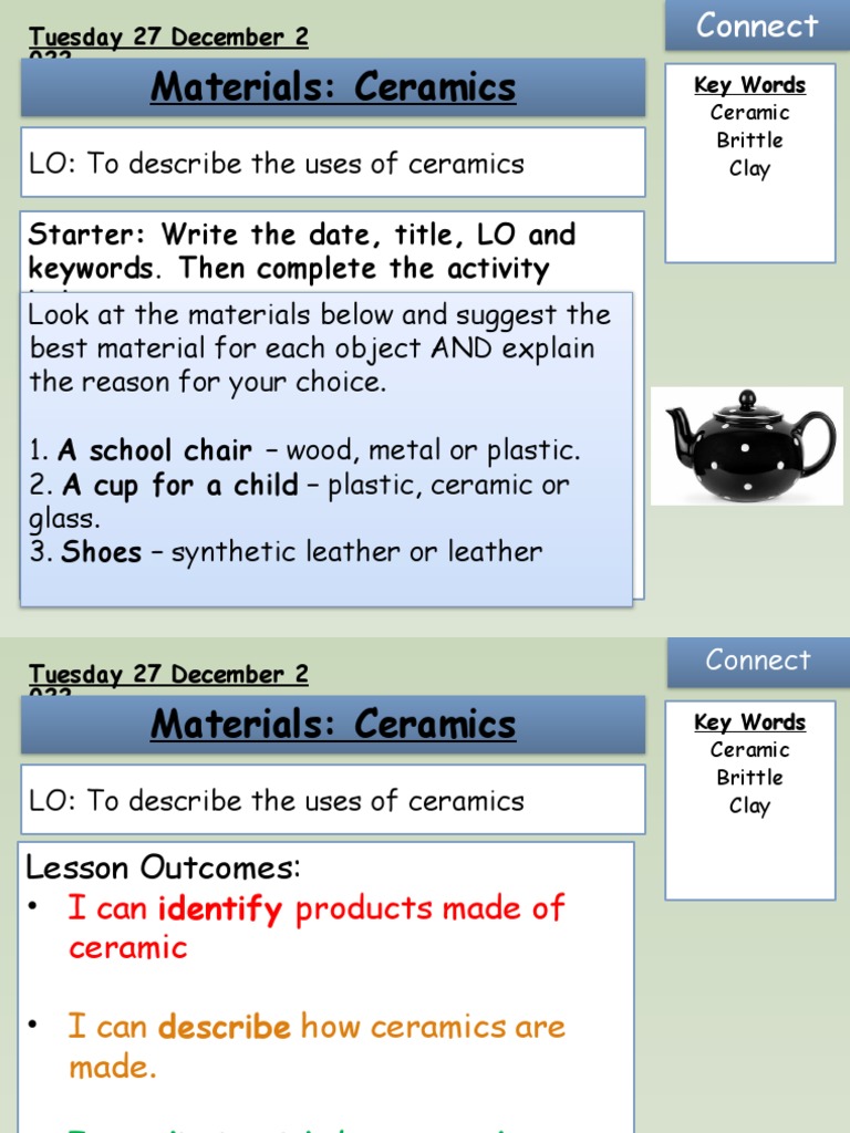 Year 8 Ceramics TES | PDF | Ceramics | Brittleness