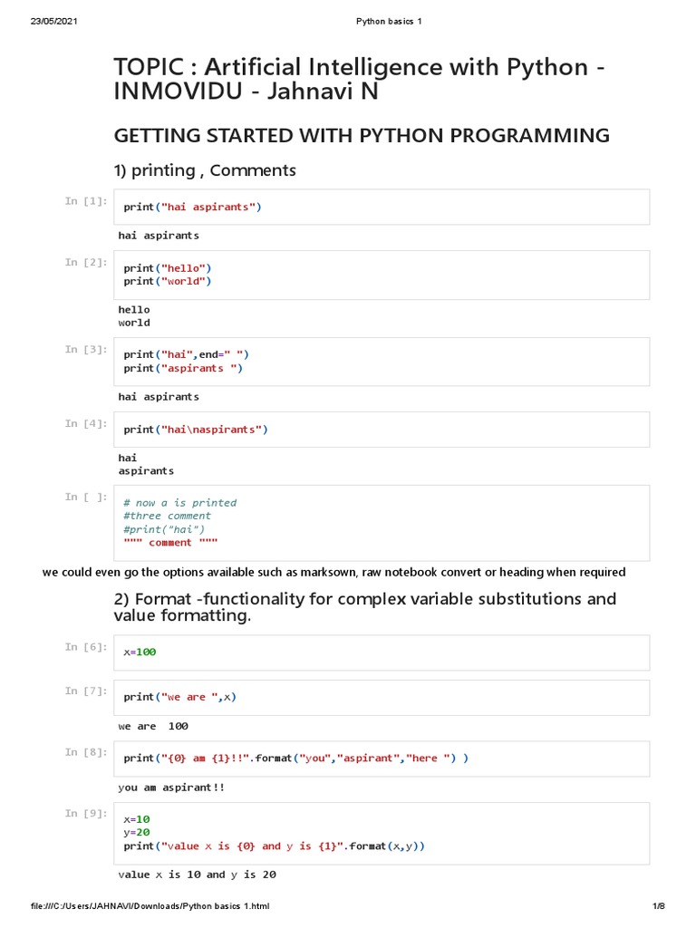 Getting Started With Python Programming An Overview Of Python Basics