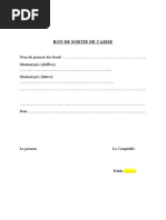 Bon de Sortie de Caisse - Copie | PDF