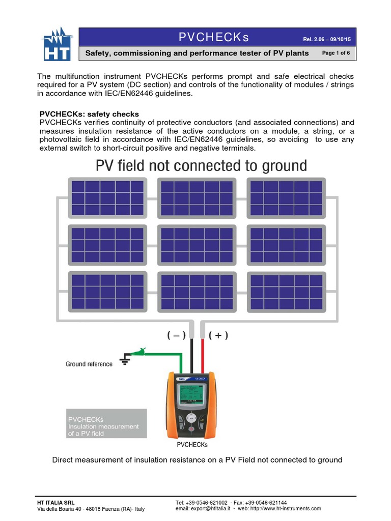 PVCHECKs Safety Commissioning Tool | PDF | Photovoltaics | Photovoltaic ...
