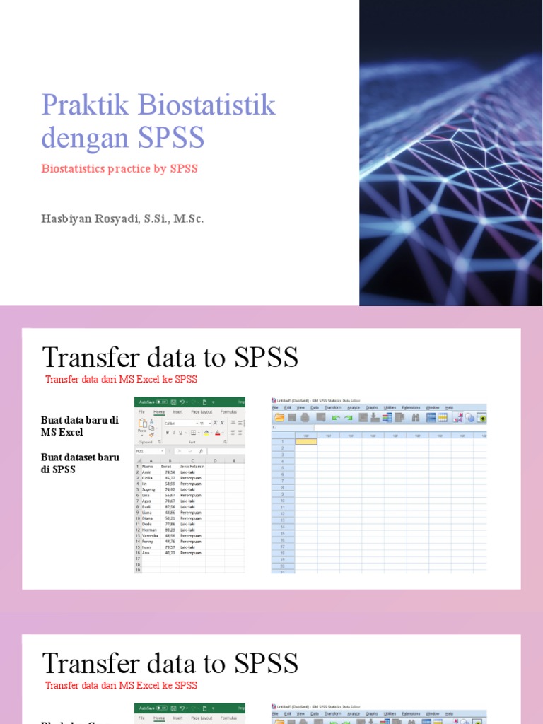Biostatistik Dengan SPSS - Transfer Data Dan Uji T | PDF Biostatistik Dengan SPSS - Transfer Data Dan Uji T | PDF
