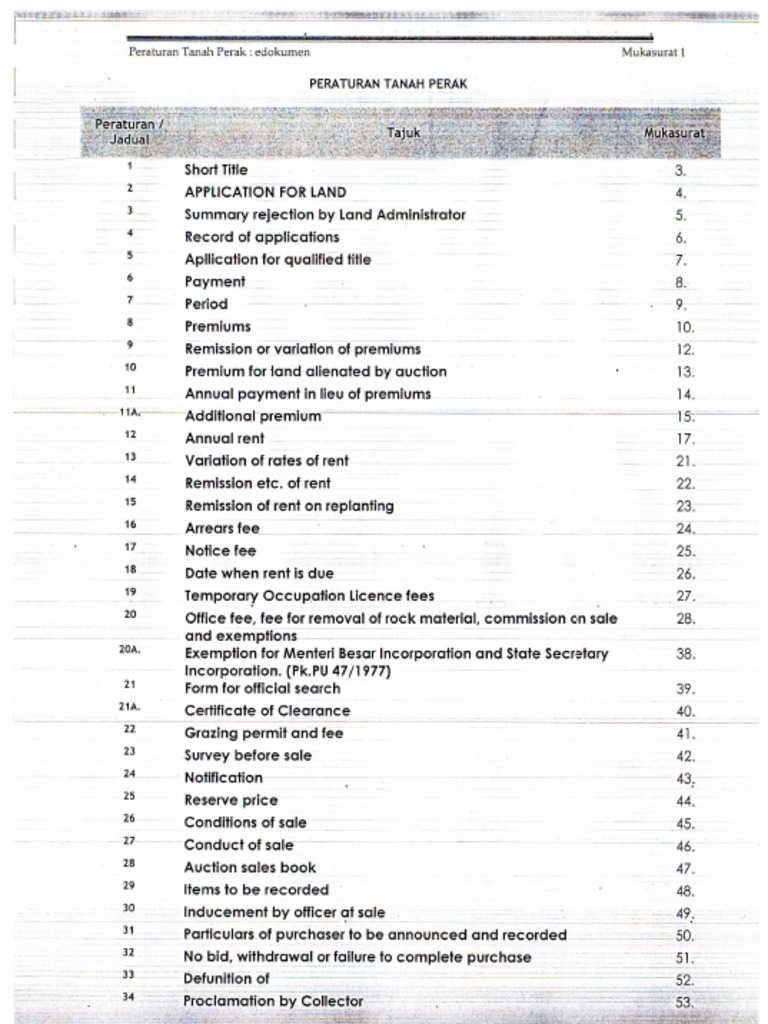 State Land Rules Perak | PDF