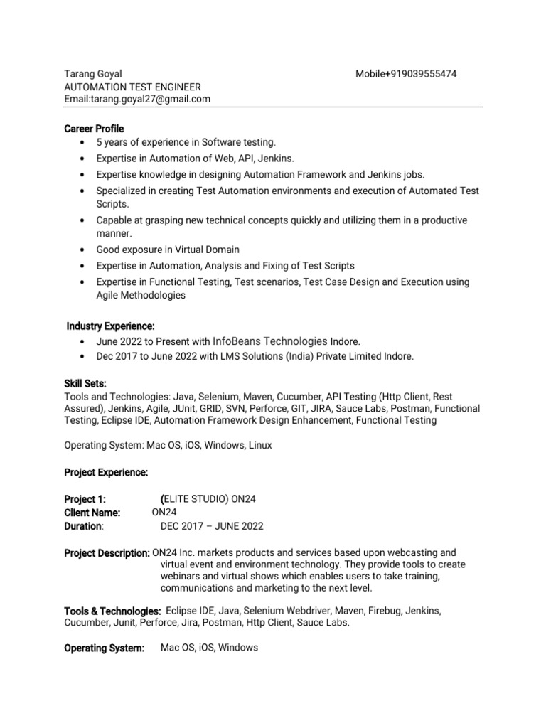 Tarang Goyal Resume | PDF | Computing | Software Development