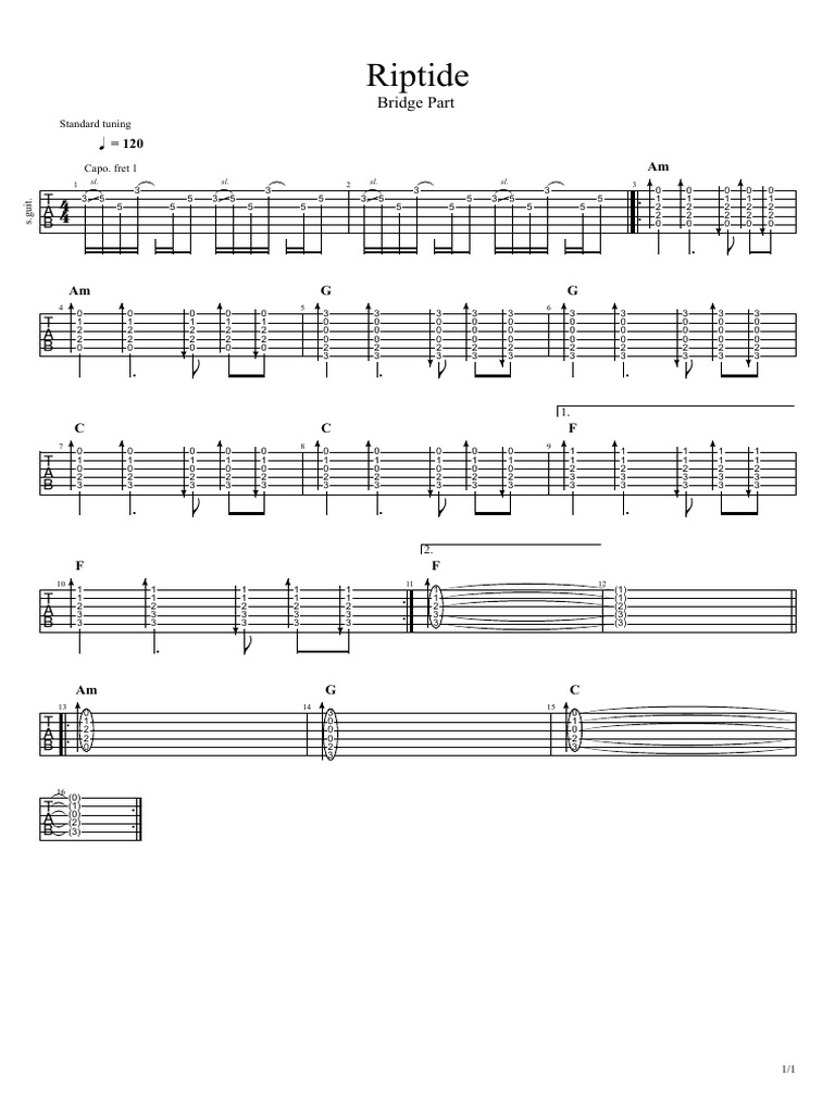 Riptide для маши | PDF | Chordophones | Pitch (Music)