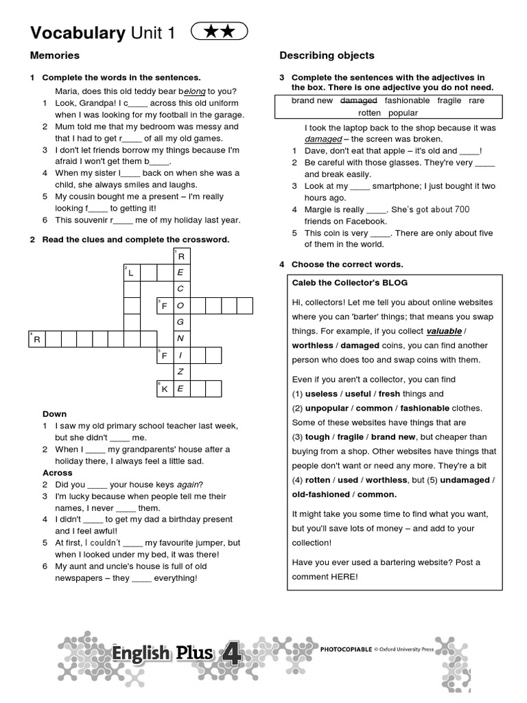 Unit 1 Vocab Two Star | PDF