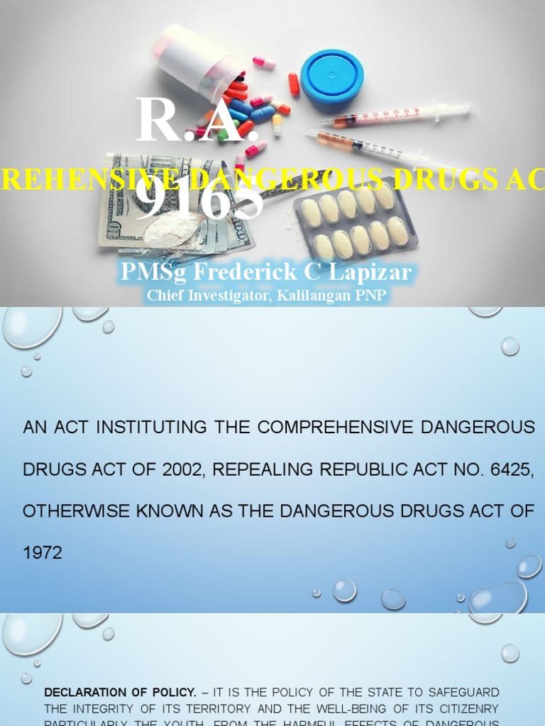RA 9165 Unlawful Acts | PDF | Narcotic | Prohibition Of Drugs