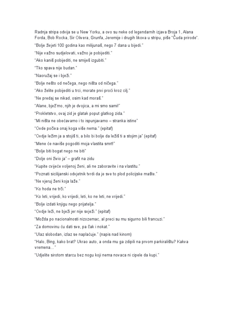 Izreke Alan Ford | PDF