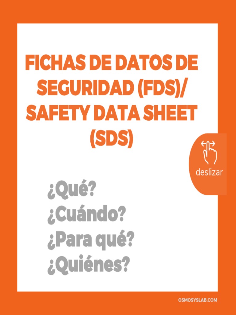 Fichas de Datos de Seguridad (FDS) - Safety Data Sheet (SDS) | PDF