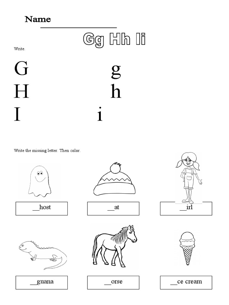 My Alphabet GHI | PDF